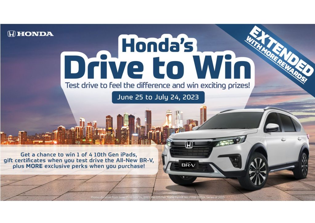 The All-New Honda BR-V test drive campaign - extended with additional perks