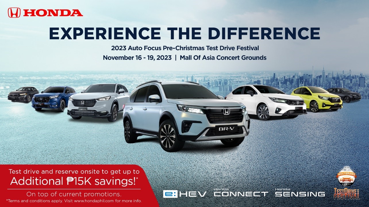Test drive your favorite Honda car at the Auto Focus Pre-Christmas Test ...