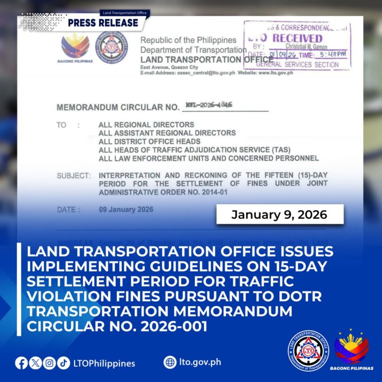 LTO announces changes to traffic enforcement rules and fines